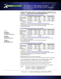 CMBS Conduit Loan Rate Sheet Updated Weekly | ValueXpress